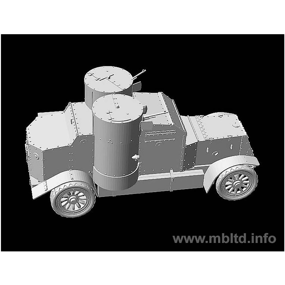 Master Box MB72008 1/72 British Austin Mk.4 Armored Car with Hotchkiss Machine Gun Plastic Model