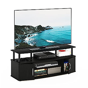 Furinno JAYA Large Entertainment Stand for TV Up to 55 Inch, Blackwood