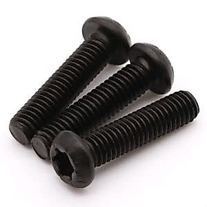 M5-0.8 x 12mm Black Button Torx Drive Head Machine Screws, Class 10.9 Alloy Steel, Full Thread, Black Oxide Finish, 60 Pcs