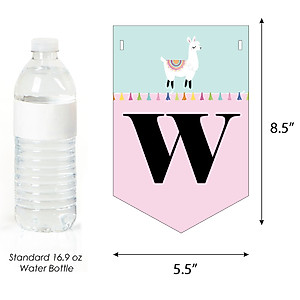 Whole Llama Fun - Llama Fiesta Baby Shower Bunting Banner - Party Decorations - Welcome Baby