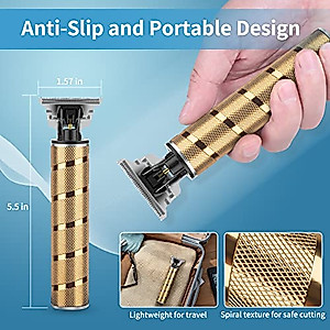 Ufree Hair Trimmer, Beard Trimmer for Men Electric Razor Shavers Cordless Hair Clippers, Zero Gapped T Blade Liners Grooming Hair Cutting Kit, Gifts for Men Husband Father