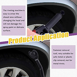 Swpeet 41Pcs Poly Rivet Gun Set with 1Pcs Rivet Removal Tool, Poly Rivet Tool for All Plastic Rivets Safe Metal or Plastic Clips Removal - Free Fastener Remover Included