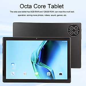 GLOGLOW Smart Tablet 8GB RAM 128GB ROM 8800mAh Octa Core 3200X1440 Resolution WiFi Tablet 10.1 Inch for Gaming for Work (Black)