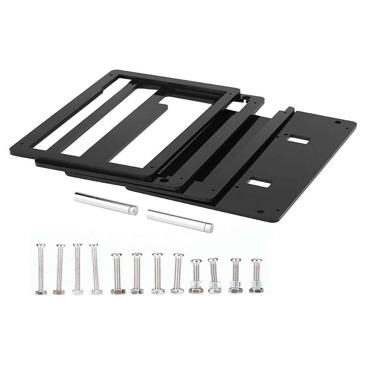 Gerioie Monitor Case, Screen Case, 7 Inch Full-View for Support Raspberry Pi(Metal Bracket Shell)