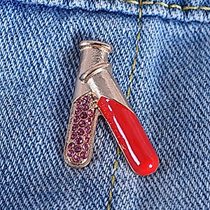 VALICLUD Enamel Pin Enamel Pin 4Pcs Science Brooch Lab Brooch Test Tube Lapel Pin Chemistry Experiment Brooch Coat Gift for Doctors Chemist- Chemistry Laboratory Badge