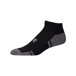 Under Armour Adult Resistor 3.0 Low Cut Socks, Multipairs, Black/Graphite (6-Pairs), X-Large