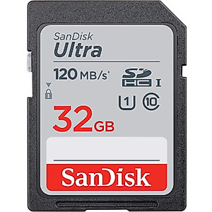 SanDisk 32GB SDHC SD Ultra Memory Card Class 10 Works with Sony Cyber-Shot DSC-W800, W830, W810 Digital Camera (SDSDUN4-032G-GN6IN) Bundle with 1 Everything But Stromboli Multi-Slot Card Reader