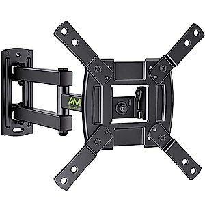 AM alphamount TV Wall Mount Bracket Full Motion for Most 13-39 inch TVs Monitors with 360° Rotation Articulating Swivel Extension Arms and Tilt, Hold TV up to 44lbs Max VESA 200x200mm