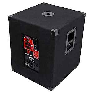 Rockville RBG15S 1600w Active Powered PA Subwoofer w/DSP + Limiter Pro/DJ, 15 inch, Black