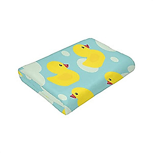 Yellow Cartoon Duck Flannel Fleece Throw Blankets for Bed Sofa Living Room Soft Blanket Warm Cozy Fluffy Throw Plush Blanke