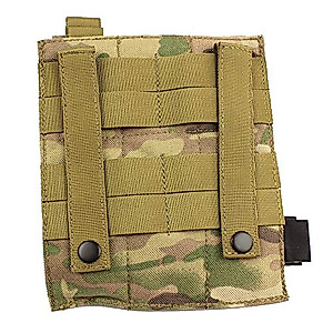 ROCOTACTICAL Tactical Molle Magazine Pouch, Open Top, Kriss Tactical Triple Mag Pouch, Molle Triple Tactical Mag Pouch (CP Multicam)