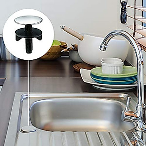 WILLBOND 4 Pieces Kitchen Sink Hole Cover Faucet Hole Cover Kitchen Sink Tap Hole Plate Stopper Cover Blanking Metal Plug (Stainless Steel)