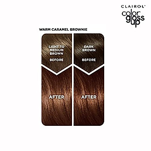 Clairol Color Gloss Up Temporary Hair Dye, Warm Caramel Brownie Hair Color, Pack of 1
