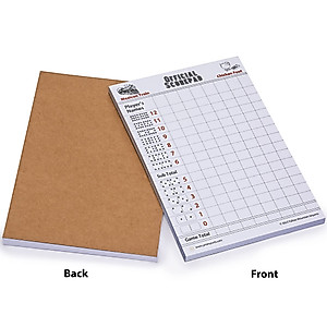 Yellow Mountain Imports Mexican Train and Chicken Foot Dominoes Scorepad/Scoring Sheets (8.2 x 5.5 Inches) - 60 Sheets