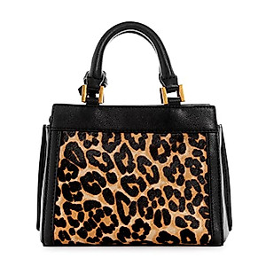 GUESS Womens Katey Satchel Crossbody Mini, Leopard, One Size US