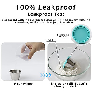 6 Pack 2.5OZ Salad Dressing Containers To Go, Advanced Stainless Steel Condiment Containers with Silicone Lids Easy to Open, Leakproof colorful Compact Salad Sauce Cups Easy to Carry Everyday