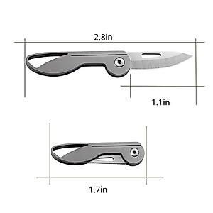CHJIANAO Keychain Knife with Titanium Alloy,Pocket Knives & Folding Knives,Small Mini Pocket Knife for Men,Tiny EDC Knife,Cool Gadgets,Cute Key Accessory,Box Cutter,Package Opener