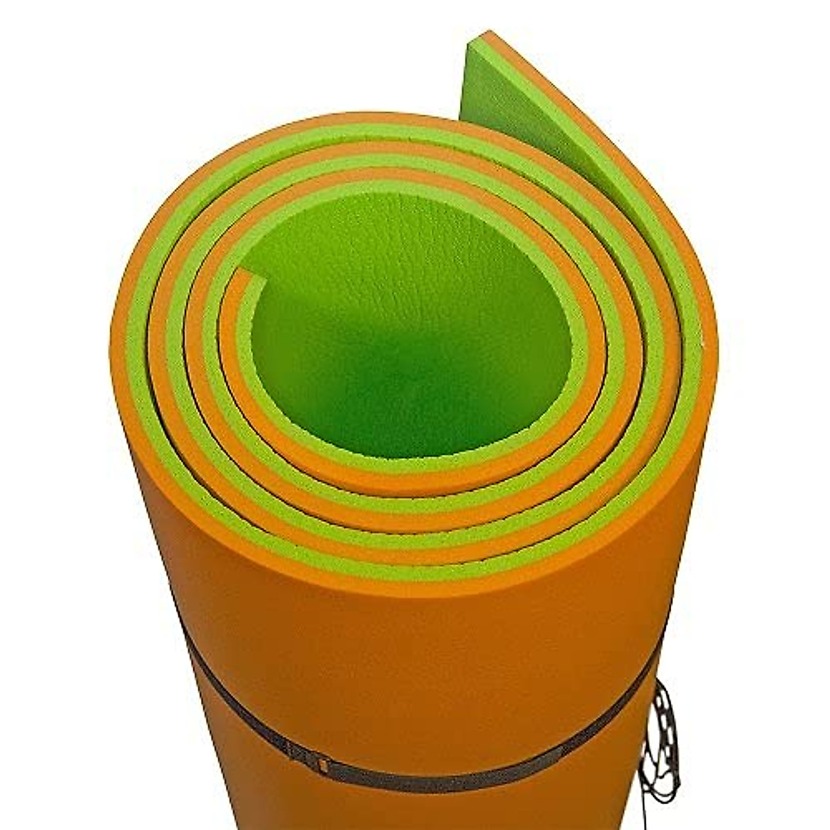 Rubber Dockie RD18OGT2 Floating Pad Foam Water Mat – 18 ft. x 6 ft., Green/Orange