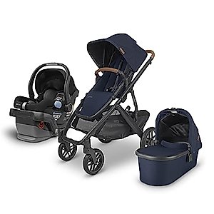 Vista V2 Stroller - NOA (Navy/Carbon/Saddle Leather) + MESA Infant Car Seat - Jake (Black)