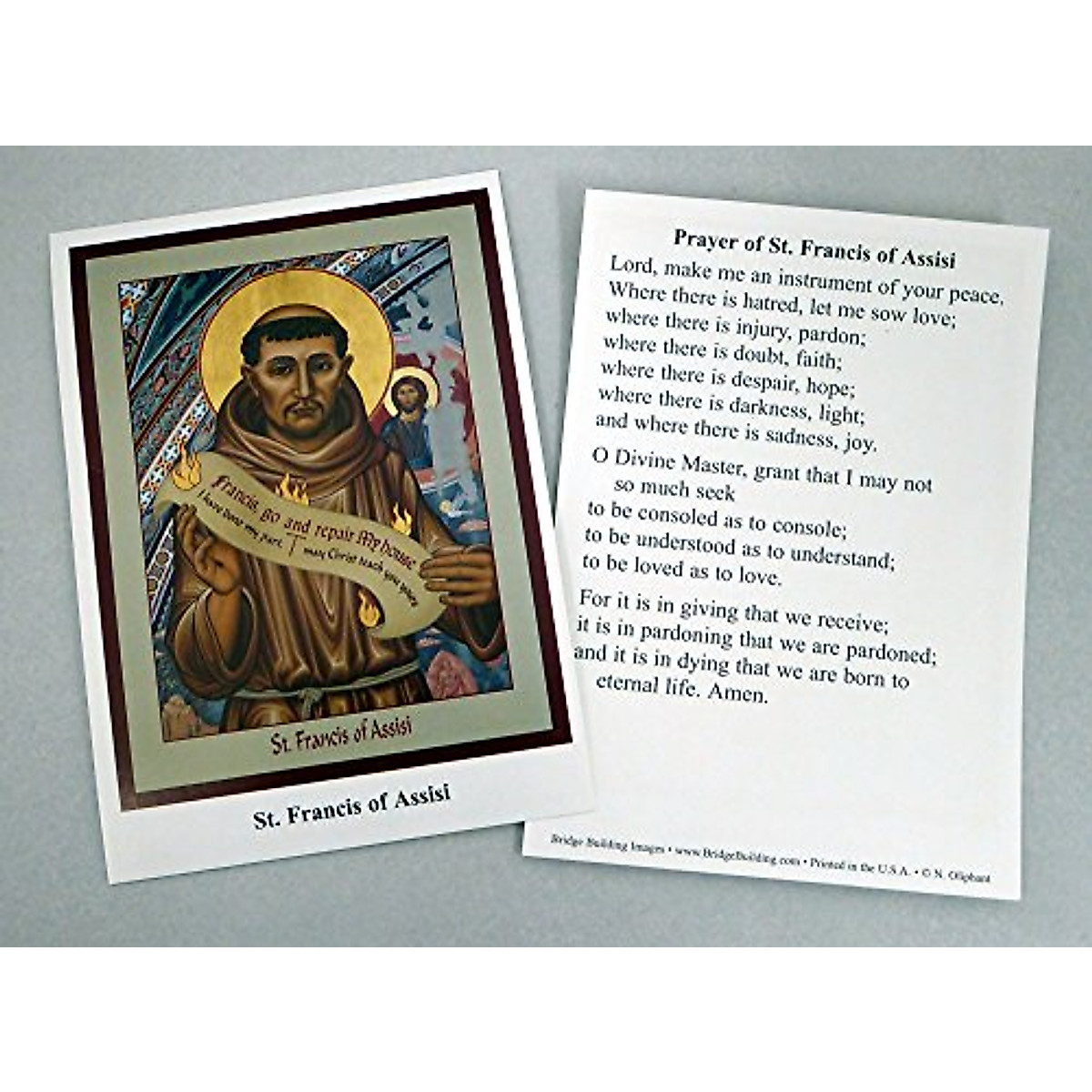 St. Francis of Assisi Peace Prayer Cards - Set of 100