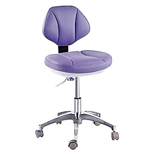 APHRODITE Portable Micro Fiber Leather Dentist Chair Doctor's Stool Mobile Chair Height Adjustment from Purple-Violet