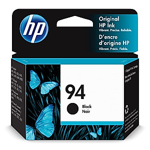 Original HP 94 Black Ink | Works with DeskJet 460, 5740, 6500, 6620, 6800, 9800; OfficeJet H470, 100, 6200, 7210, 7310, 7410; PhotoSmart 2610, 2710, 7850, 8150, 8459; PSC 1600, 2350 Series | C8765WN