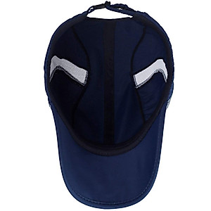 CLAPE Running Performance Hat Outdoor Sports UV Protection Baseball Cap Ultra Thin Lightweight Waterproof Quick Dry Portable Mesh Hat Dark blue