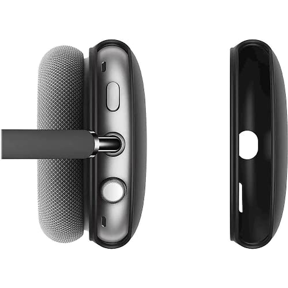 SaharaCase Liquid Silicone Cover Case for Apple AirPods Max [Rugged] Headphone Protection Antislip Grip Slim (Black)