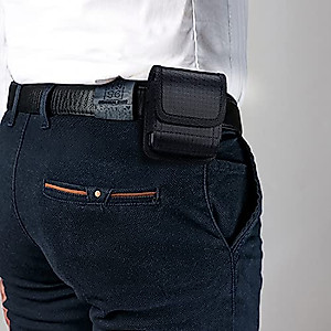 Meilib Holster for Galaxy Z Flip, Flip 3, Flip 4, 5G, Motorola Razr, Cell Phone Belt Holder Case with Belt Clip Pouch Cover (Fits All Samsung Z Flip Phones with Spigen, Otterbox Commuter Case on)