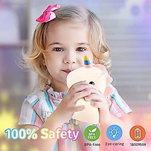 PIKOY Unicorn Night Light for Kids, Remote Sound Machine Baby Night Lights for Kids Room,16 Colors Silicone Kids Night Lights for Bedroom,USB Rechargeable Night Light Cute Lamp Unicorn Gifts for Girls