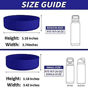 VIKIZUES Water Bottle Boot, Compatible with YETI, Owala Water Bottles, Accessory Silicone Water Bottle Protector, Anti-Slip Silicone YETI/Owala Boot,Offshore Blue