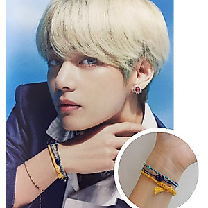 CCNMADE Gemstone, Polly, Silver, Coral, Pyrite, Howlite Wish Thread Bracelet, Doldari, 11"