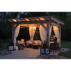 Newpow Outdoor String Lights LED 36ft with 33 Globe Bulbs Shatterproof Waterproof for Backyard Gazebo Porch Camper Indoor/Outdoor Decoration and Lighting Warm White 2700K