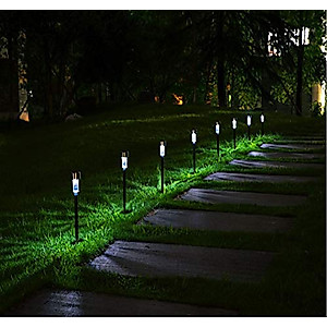 CLEVER GARDEN Outdoor Solar Lights, Upgraded Waterproof Solar Powered Landscape Spotlights Patio Decoration, 12 Pack