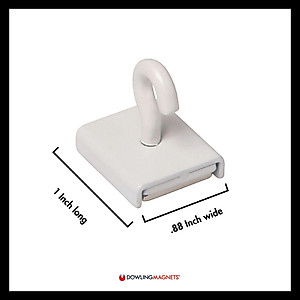 Dowling Magnets Ceiling Hooks for Suspended Ceilings, White, Pack of 4, 1" L x .88" W