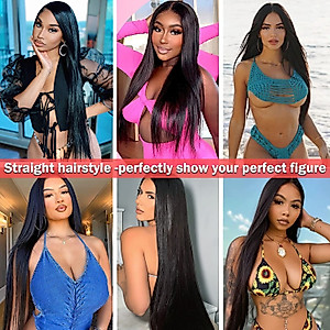 RESHOWBEAUTY Lace Front Wigs Human Hair Straight 13x4 Frontal For Black Women With Baby 180% Density Transparent Brazilian Virgin Wig Pre plucked Natural Color (24 Inch)