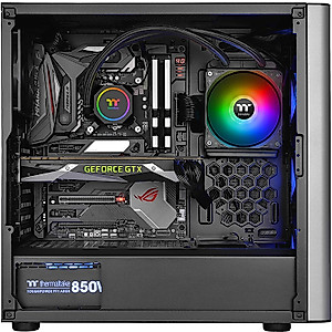 Thermaltake TH120 ARGB Motherboard Sync Edition Intel LGA1700 Ready/AM5/AMD All-in-One Liquid Cooling System 120mm High Efficiency Radiator CPU Cooler CL-W285-PL12SW-B, Black