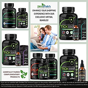 Zenmen Tick Immune Support Supplement - Improved Formula - Japanese Knotweed, Cat's Claw, Chinese Skullcap, Cryptolepis Sanguinolenta, Sweet Wormwood - 90 Vegan Capsules, Made in The USA