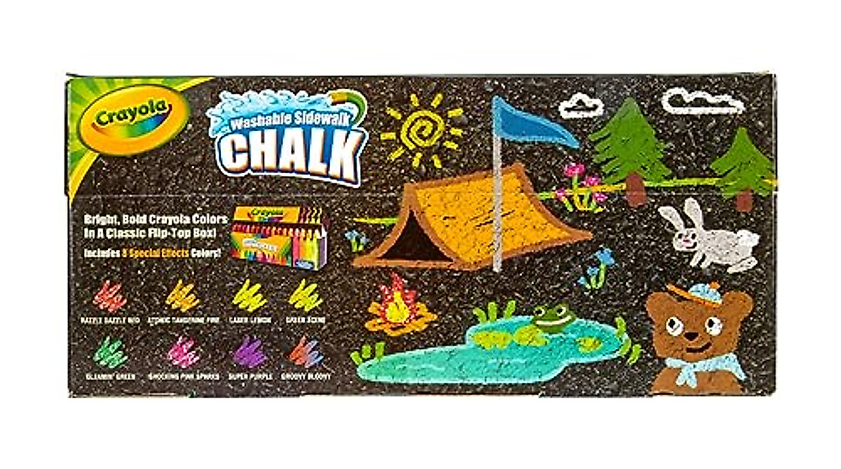 Crayola Washable Sidewalk Chalk Set - 64 Vibrant Colors for Kids