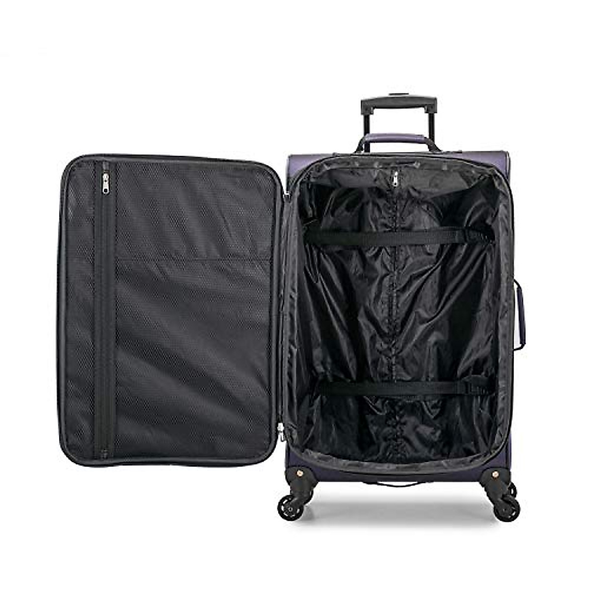 U.S. Traveler Aviron Bay Expandable Softside Spinner Wheels, Purple, 2 Piece Luggage