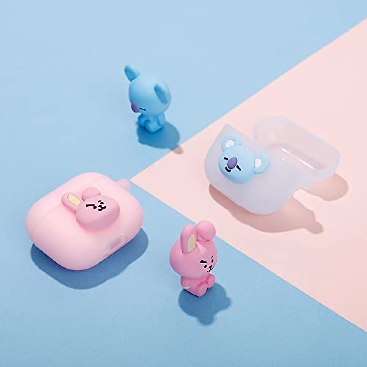 BT21 Case Compatible with Apple AirPods 3rd Generation Case, Translucent Gen Jelly Case with Compatible with AirPods 3 Case, Wireless Charging [Official Merchandise] [7FLAVORS] (TATA)