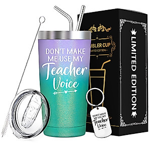 SpenMeta Teacher Gifts for Women - Teacher Appreciation Gifts, Teacher Christmas Gifts - 20oz Funny Vacuum Insulation Teacher Tumbler