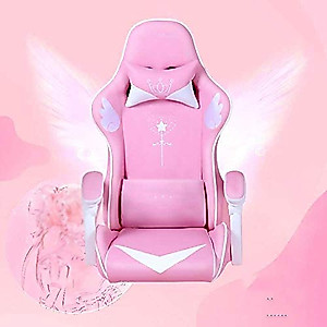 Game Chair Can-Go-to-Computer-Chair Cafe Pink Comfortable Girl Fashion Cute Home Internet