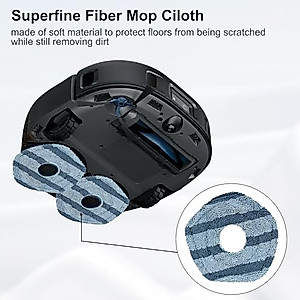 Fixbetter 4 PCS Mop Pads for X10 Pro Omni Robot Vacuum Cleaner, Microfiber Wiping Pad Accessory Set