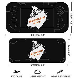 Mountain Bike MTB Compatible with Switch/Switch Lite Console Joy-Con Dock Sticker Skin Full Set Printed Pattern Cover for Switch Lite