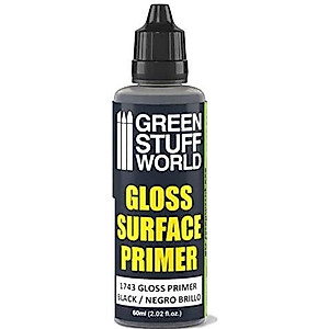 Green Stuff World Gloss Surface Primer 60ml - Black 1743