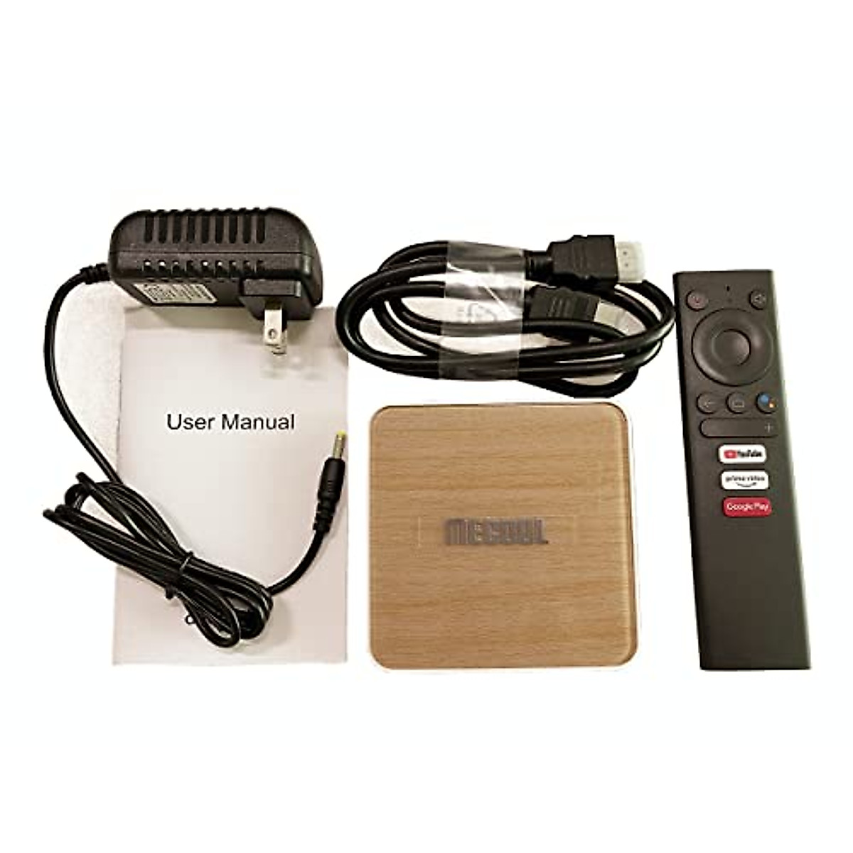 Mecool KM6 Deluxe ATV Android 10.0 Amlogic S905X4 AndroidTV 10.0 Dual WiFi 6 1000M LAN 4GB 64GB 4K HDR H.265 BT. Media Player Support Google with i8 Wireless Keyboard