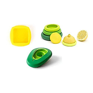 Food Huggers Kitchen Must-haves (8 Pieces)- Butter Hugger Keeps Butter Sealed and Fresh + Avocado Hugger (Set of 2) + Food Huggers Fresh Greens (Set of 5), Dishwasher Safe Silicone/ 100% BPA Free