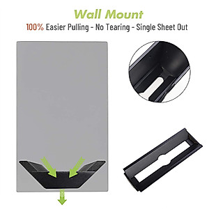 Bamboo Paper Towel Dispenser, Paper Towel Holder for Kitchen Bathroom Toilet of Home and Commercial, Wall Mount or Countertop for Multifold, C Fold, Z fold, Trifold Hand Towels (Black)