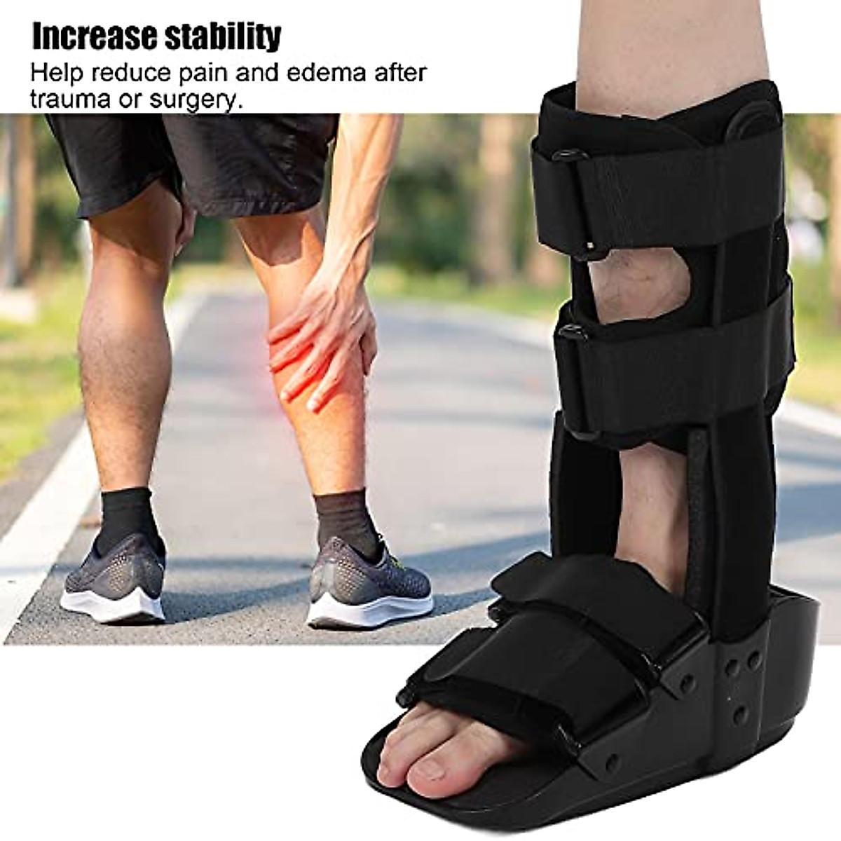Air Walker Boot Short Fracture Walker Boot, Light Air Ankle Walker Brace Support Protective Walker Boot Cast Ideal for Ankle Foot Fractures, Sprains, Injuries, Protection, Recovery, Rehab (S)